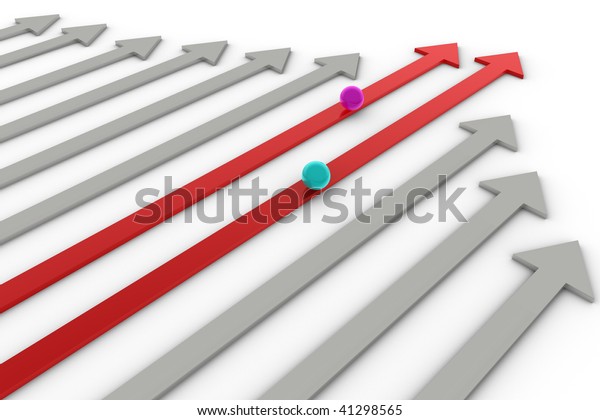Sphere On Different Arrows 3d Stock Illustration 41298565 | Shutterstock