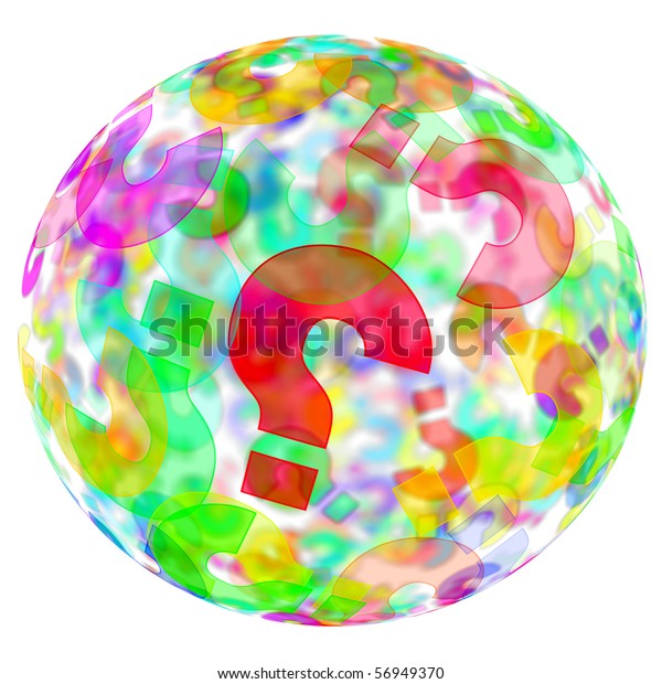 Sphere Question Marks Different Colors On Stock Illustration 56949370 ...