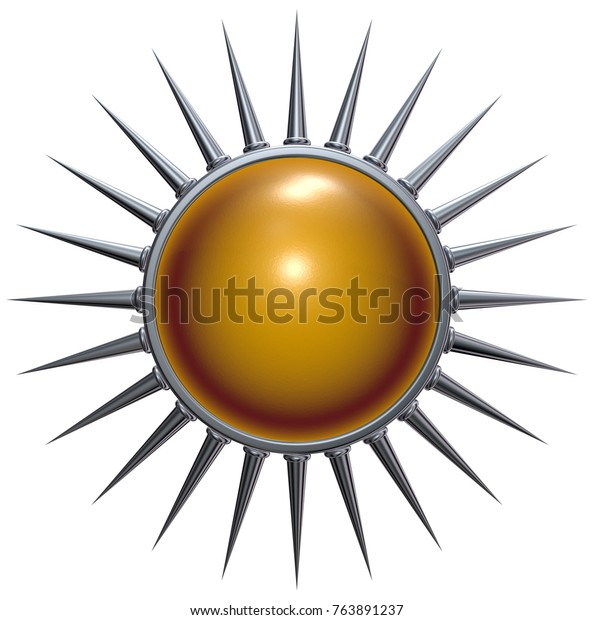 Sphere Ring Spikes On White Background Stock Illustration 763891237