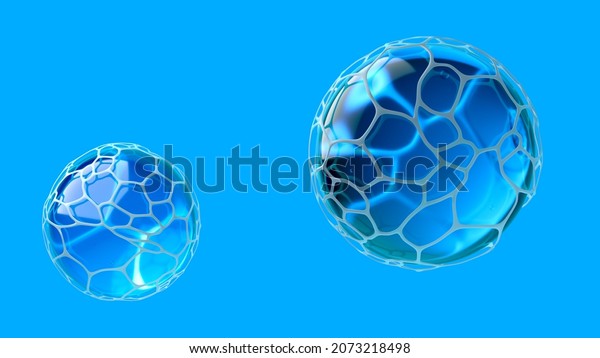 Sphere Shape Glassy Cell Microstructure 3d Stock Illustration ...