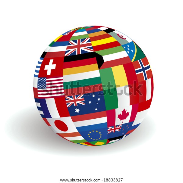 Sphere World Flags Stock Illustration 18833827