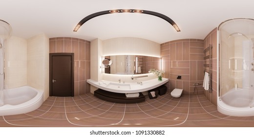 Spherical 360 Degrees Seamless Panorama Interior Stock Illustration ... Spherical 360 Degrees Seamless Panorama Interior Stock Illustration ...
