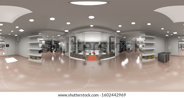 Spherical Panoramic Render Store Interior Visualization Stock ...