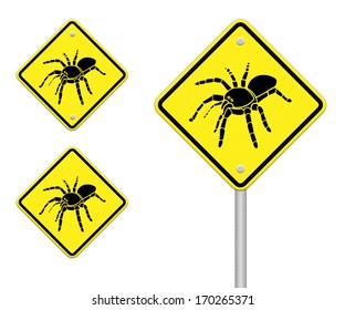 Spider Caution Sign Stock Illustration 170265371 | Shutterstock