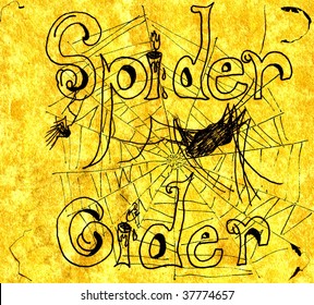Spider Cobweb Drawing Stock Illustration 37774657 | Shutterstock
