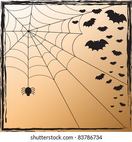 Bat Versus Spider Vector Illustration Bats Stock Vector (Royalty Free ...