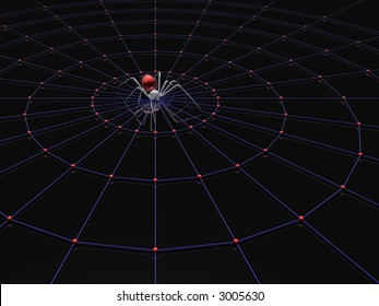 Spider Web High Resolution 3d Render Stock Illustration 3005630 ...