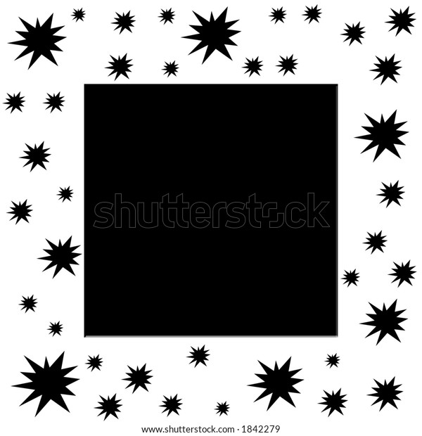 Spiky Star Border Stock Illustration 1842279