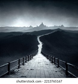 Spinechillingly Terrifying Landscape Never Before Seen Stock ...