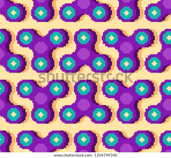 Spinner Pixel Art Pattern Fidget Finger 스톡 일러스트 1204749340 | Shutterstock