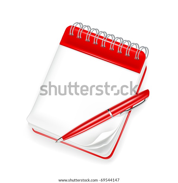 Spiral Notebook Pen Bitmap Copy Stock Illustration 69544147 | Shutterstock