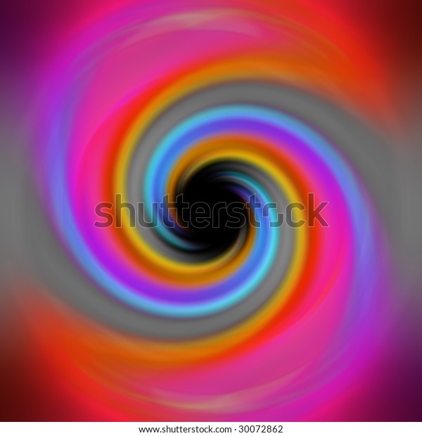 Spiraling Rainbow Vortex Background Black Hole Stock Illustration ...