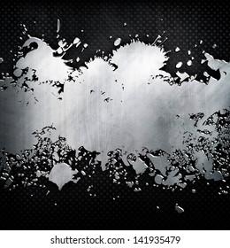 Splash Pattern On Metal Background Stock Illustration 141935479 ...