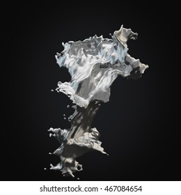 Splash Silver 3d Background Stock Illustration 467084636
