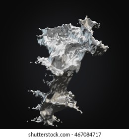 Splash Silver 3d Background Stock Illustration 467084717 | Shutterstock