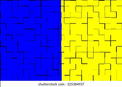 Split Background Half Blue Half Yellow Stock Illustration 325384937 ...