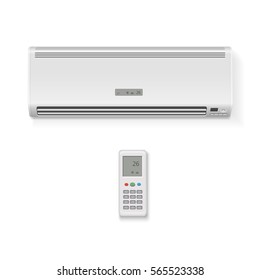 Split System Air Conditioner Remote Controller Stock Illustration ...