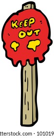 Spooky Keep Out Sign Stock Illustration 101019388 | Shutterstock