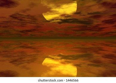 Spooky Sun Reflection Background Stock Illustration 1446566 | Shutterstock