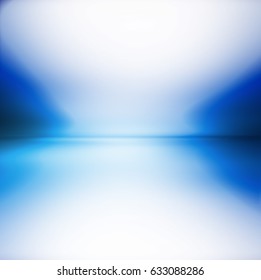Blue Spot Light Studio Background Stock Illustration 633088304