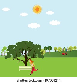 Spring Day Stock Illustration 197008244 | Shutterstock