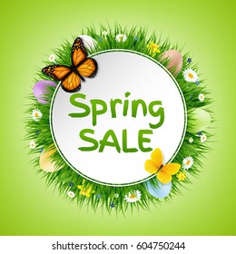 Spring Poster Gradient Mesh Vector Illustration Stock Vector (Royalty ...