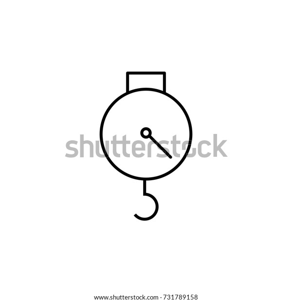 Spring Scale Icon On White Background Stock Illustration 731789158 ...