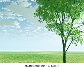 Spring Scenery Stock Illustration 10433677 | Shutterstock