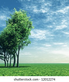 Spring Scenery Stock Illustration 12012274 | Shutterstock