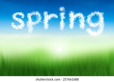 Spring Word Cloud Texture Floating Blur Stock Illustration 257661688 ...