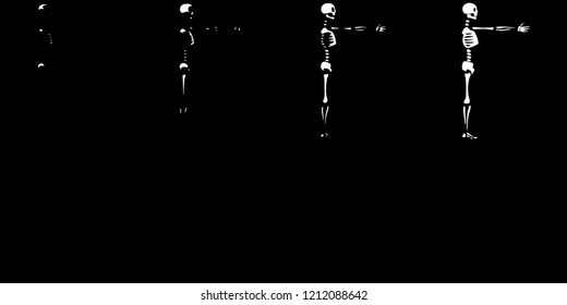 Sprite Sheets Skeleton Ready Games Cartoon Stock Illustration ...