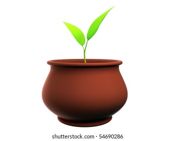 Sprout Pot Stock Illustration 54690286 | Shutterstock