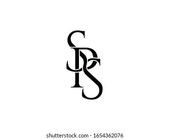Sps Original Monogram Logo Design Stock Illustration 1654362076