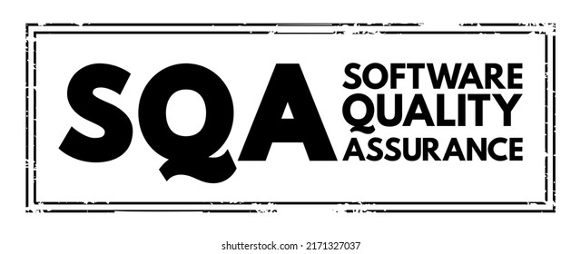 Sqa Software Quality Assurance Practice Monitoring Stock Illustration