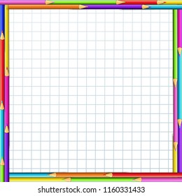 Square Border Frame Made Multi Colored Stock Illustration 1160331433 ...