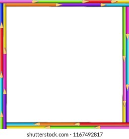 Square Border Frame Made Multi Colored Stock Illustration 1167492817 ...