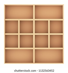 Square Box Compartments 3d Render Stock Illustration 1135931273