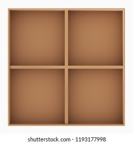 Square Box Compartments 3d Render Stock Illustration 1135931273