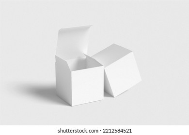 Square Box Mockup 3d Rendering Illustration Stock Illustration ...