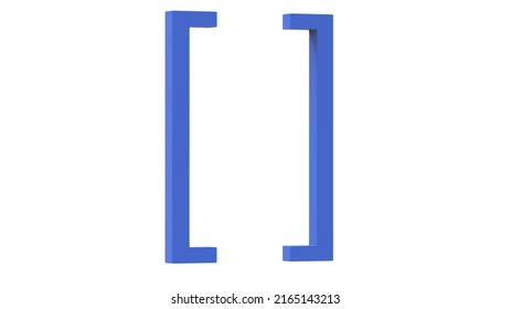 Square Bracket 3d Blue Texture Symbol Stock Illustration 2165143213 ...