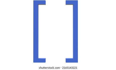 Square Bracket 3d Blue Texture Symbol Stock Illustration 2165143221 ...