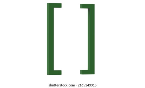 Square Bracket 3d Green Texture Symbol Stock Illustration 2165143315 ...