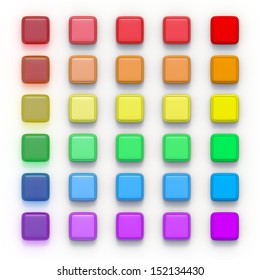 Vector Illustration Clipart Set Square Buttons Stock Vector (Royalty ...