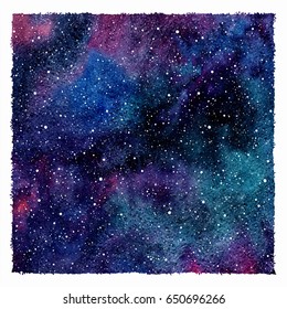 Square Cosmic Background Rough Edges Hand Stock Illustration 650696266 ...