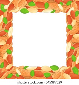 Square Frame Composed Delicious Peanut Nut Stock Illustration 545397529 ...