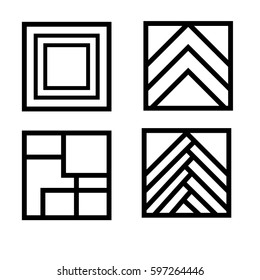 Square Geometric Logos Stock Illustration 597264446 | Shutterstock
