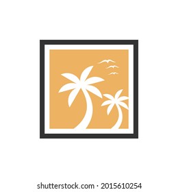 Square Palm Tree Frame Logo Stock Illustration 2015610254 | Shutterstock