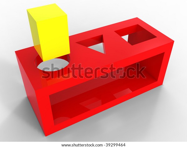 Square Peg Round Hole Stock Illustration 39299464