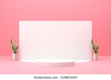 Square Pink Background Pink Base Scene Stock Illustration 2158015567 ...
