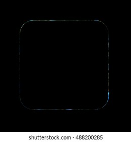 Chrome Rectangle Frame Black Background: vector de stock (libre de ...